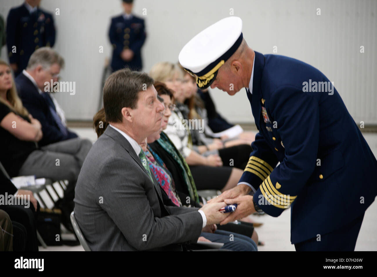 The funeral of Petty Officer 3rd Class Robert A. Roberts, U.S. Coast ...