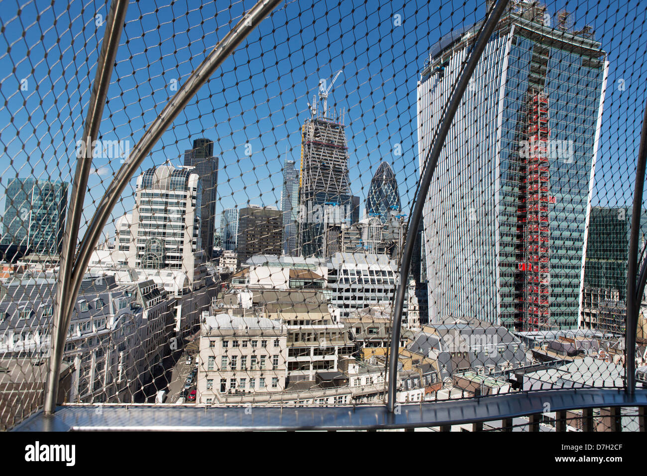 The view from the top of the 'Monument to the great fire of London ...