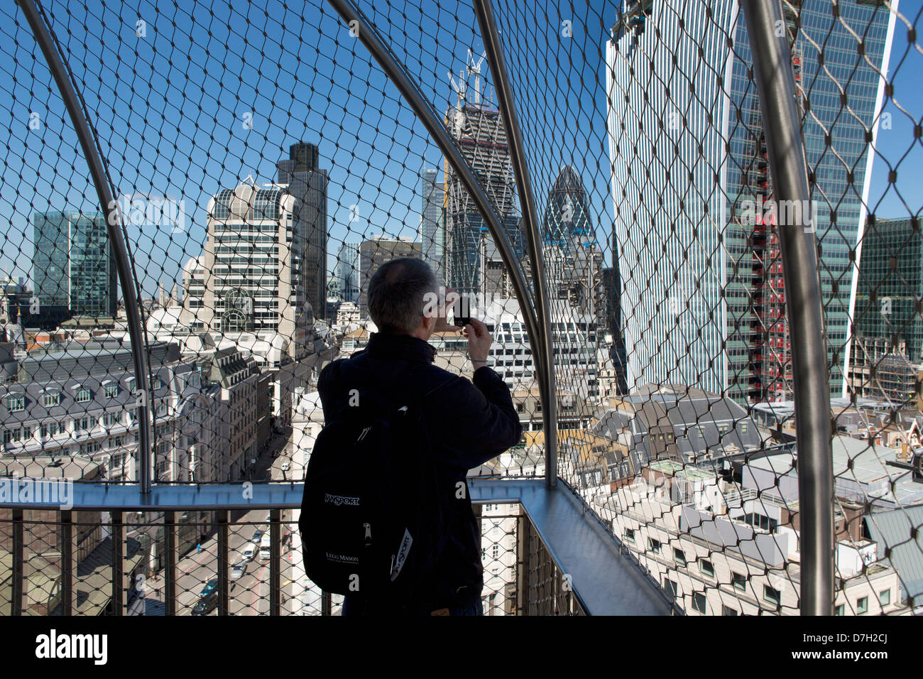 The view from the top of the 'Monument to the great fire of London ...