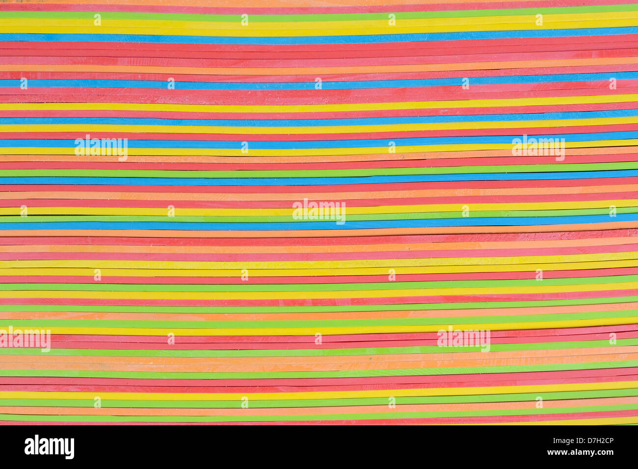 vibrant rubber strips arranged in horizontal pattern Stock Photo - Alamy