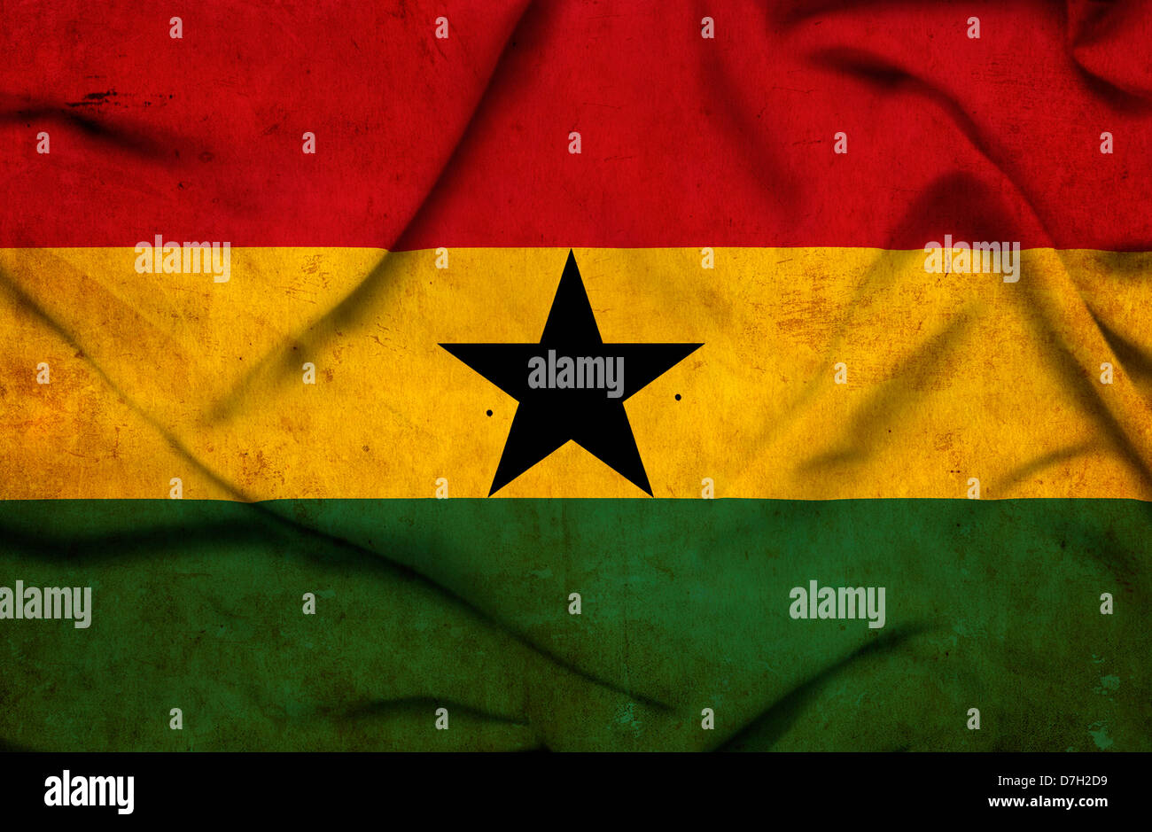 Ghana waving flag Stock Photo - Alamy