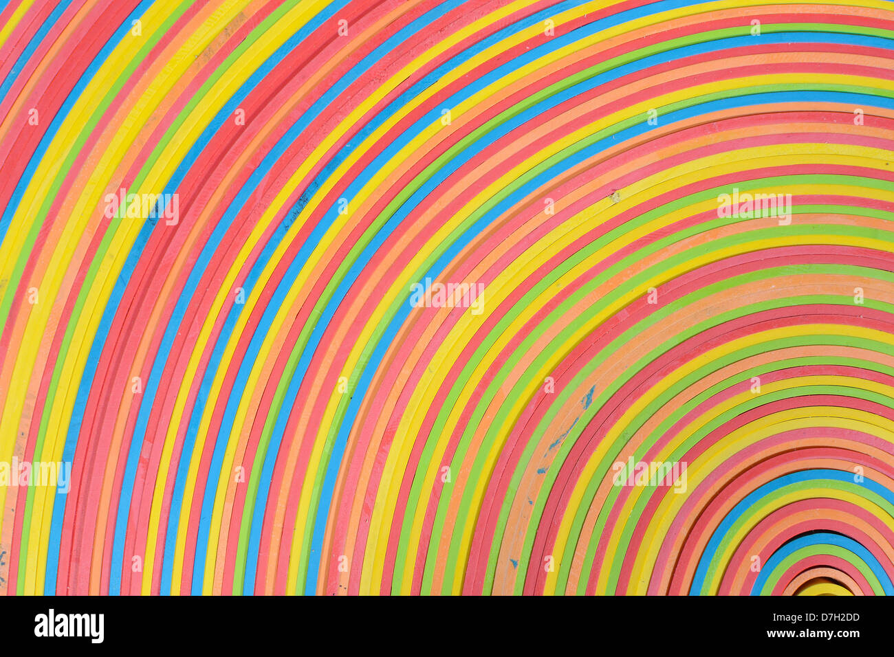 vibrant rubber strips arranged in circular pattern Stock Photo - Alamy