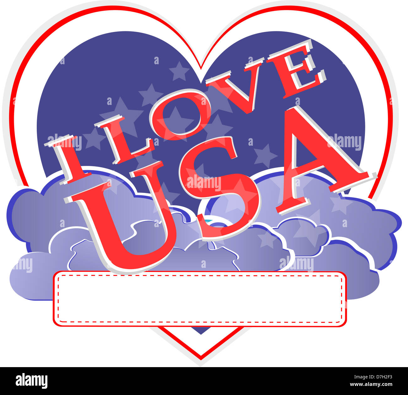 american independence day - usa heart shape design Stock Photo - Alamy
