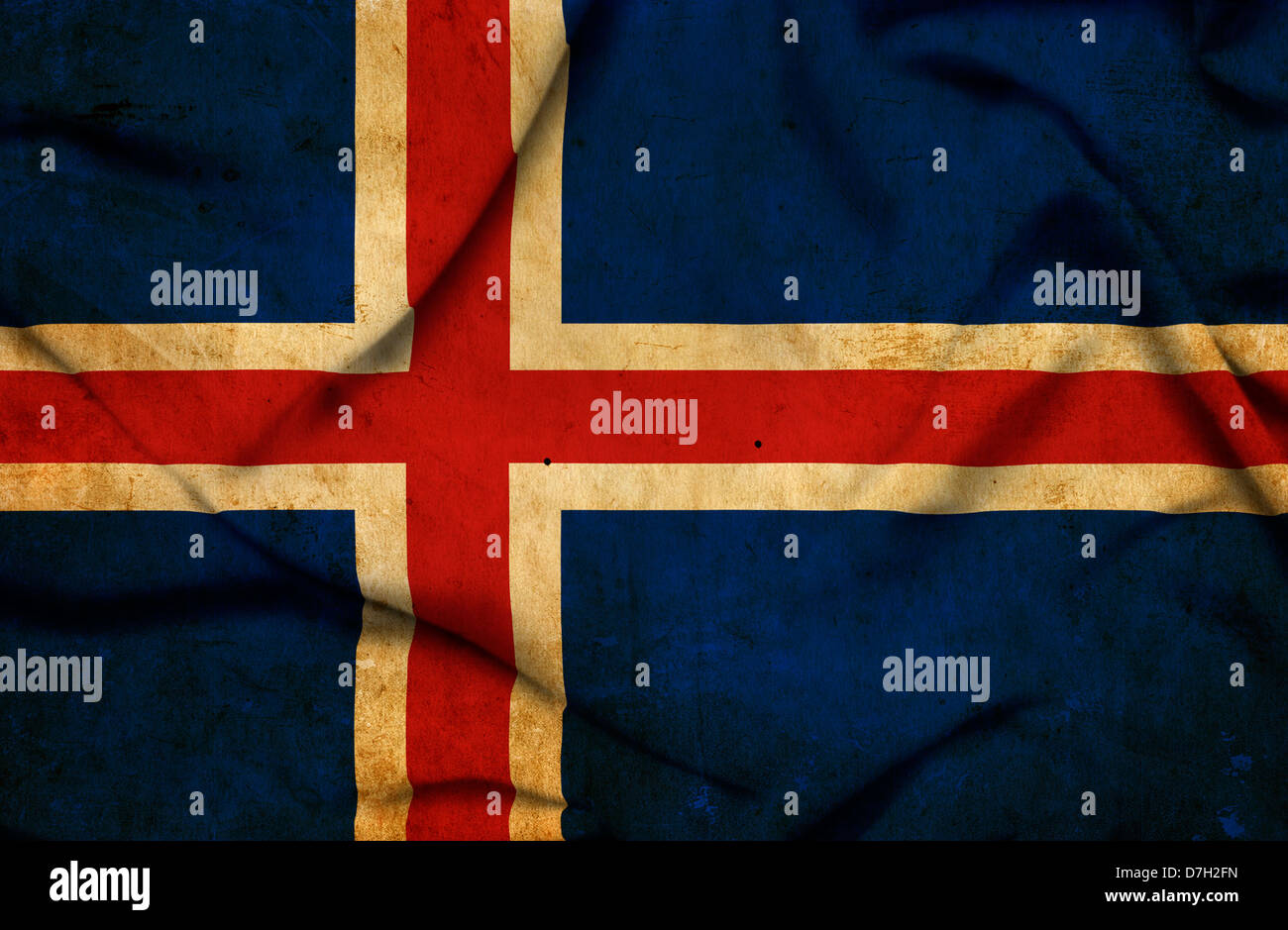 Iceland waving flag Stock Photo - Alamy