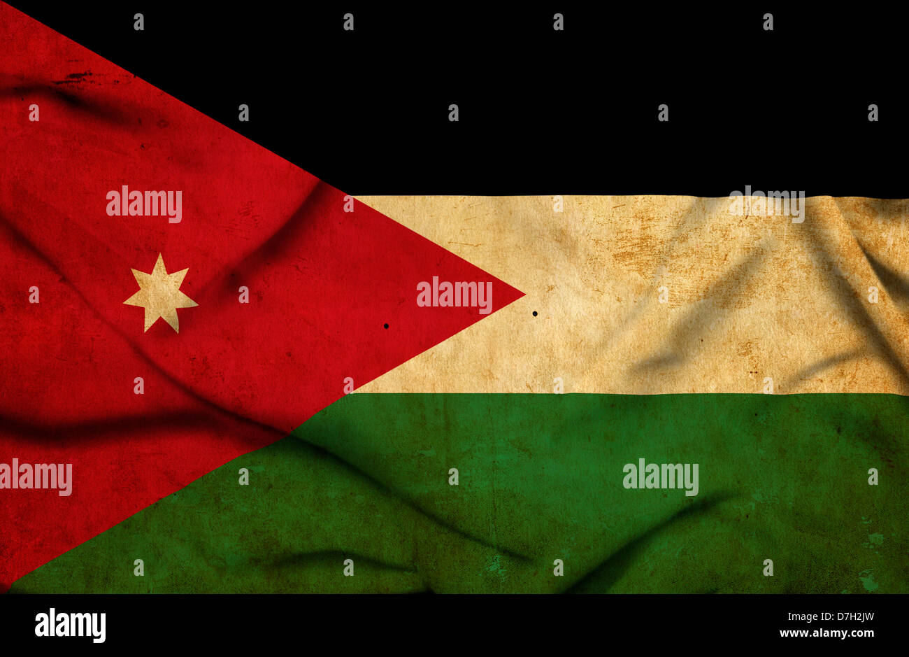 Jordan waving flag Stock Photo - Alamy