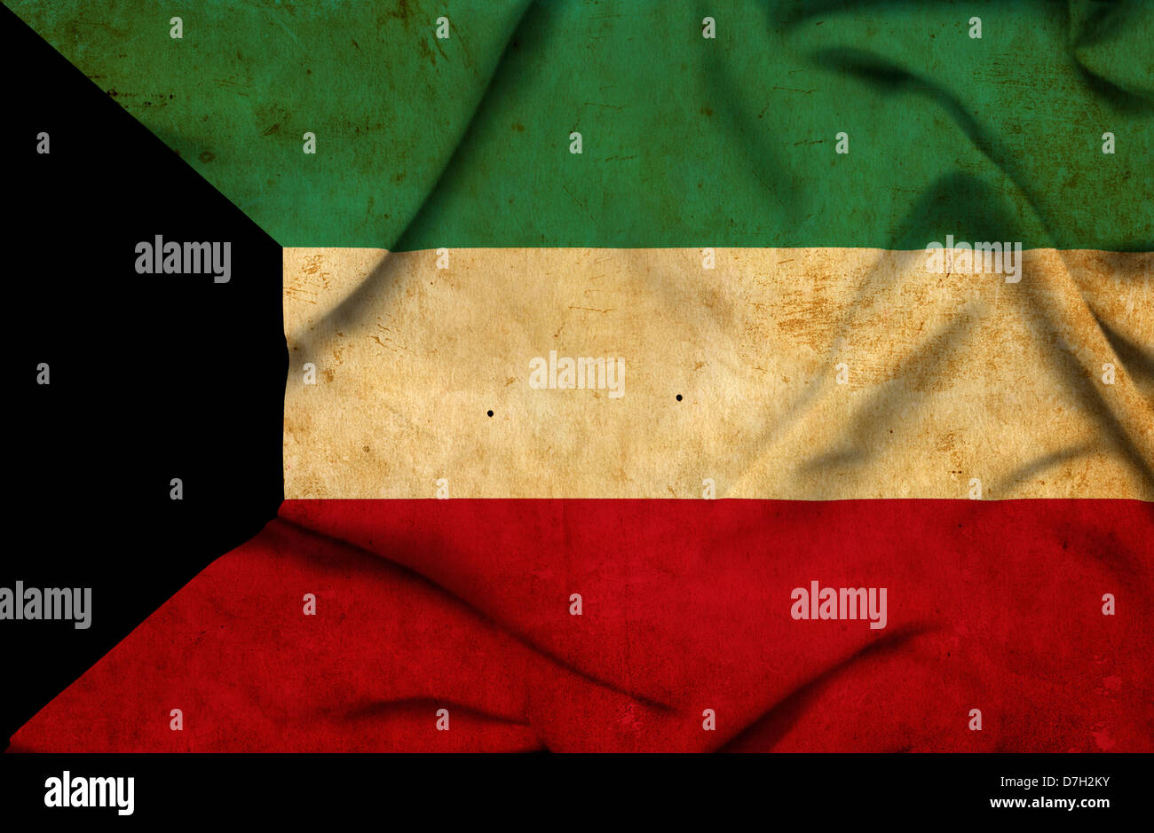 Kuwait waving flag Stock Photo - Alamy
