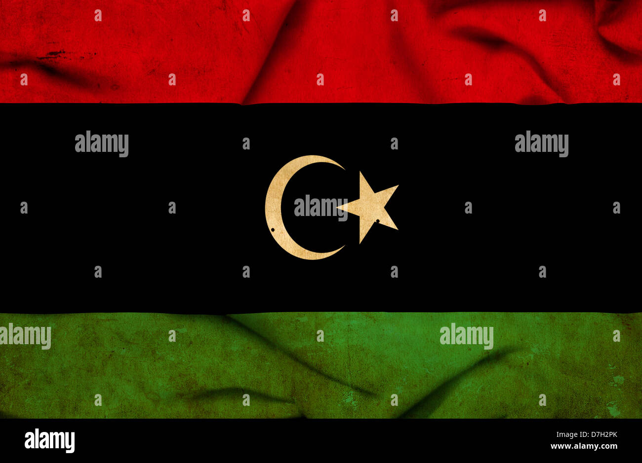 Libya waving flag Stock Photo - Alamy