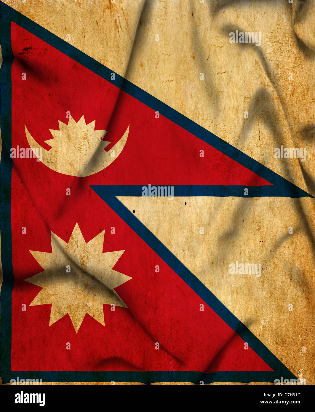 Nepal waving flag Stock Photo - Alamy