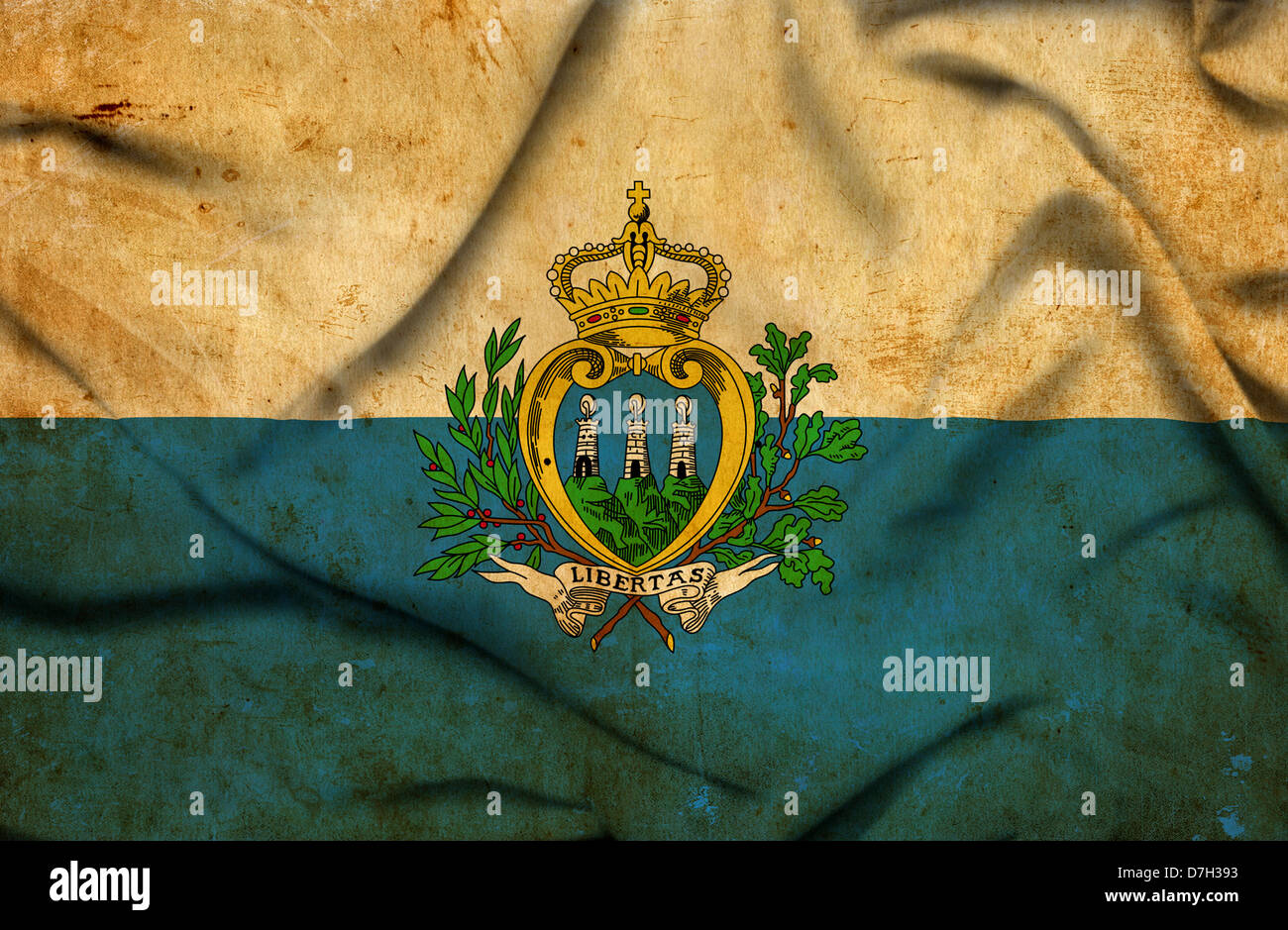 San Marino waving flag Stock Photo - Alamy