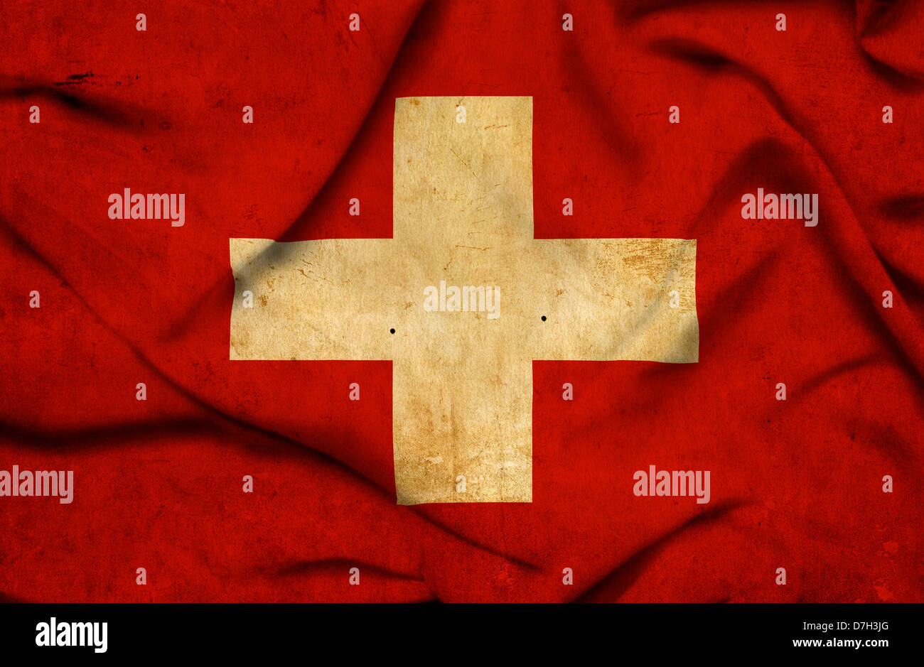 Swiss waving flag Stock Photo - Alamy