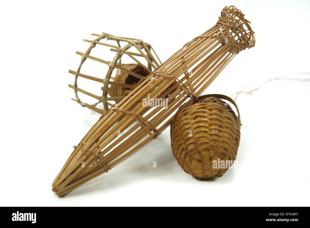 Thai wooden floating basket Stock Photo - Alamy