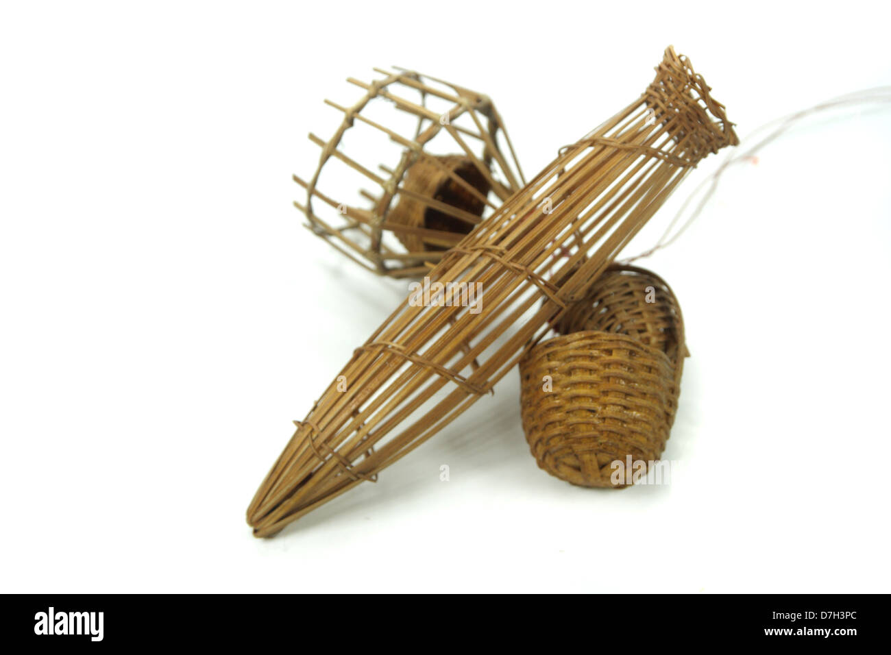 Thai wooden floating basket Stock Photo - Alamy