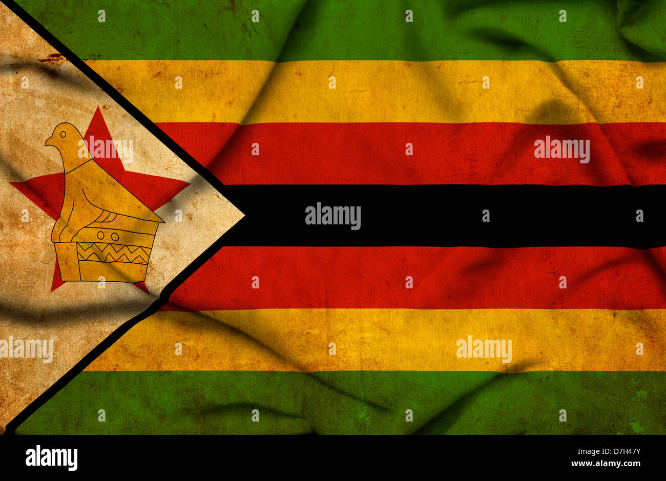 Zimbabwe waving flag Stock Photo - Alamy
