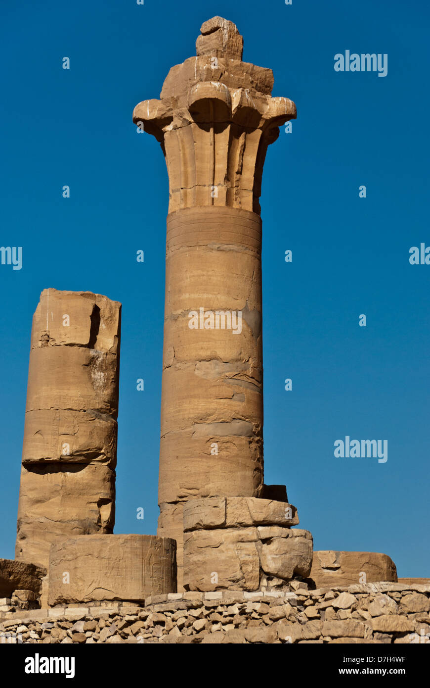 Columns of Amenhotep III' Soleb Temple, northern Sudan Stock Photo - Alamy