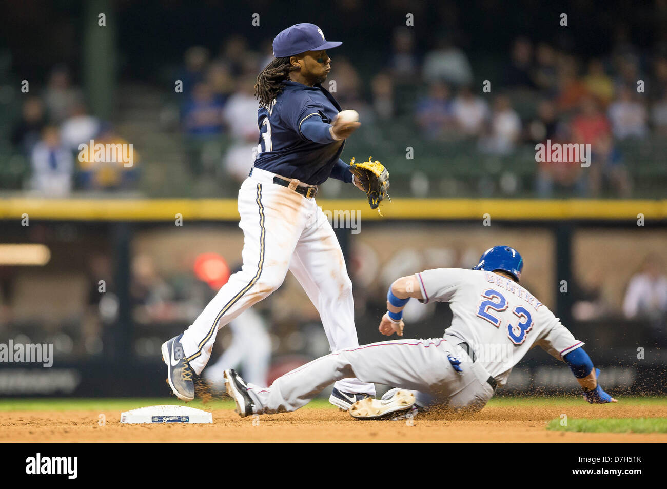 Milwaukee, Wisconsin, USA. 7th May 2013. Milwaukee second baseman ...