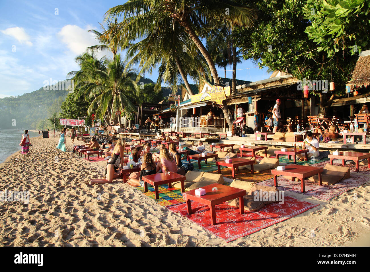 Sunset at Sairee Beach, Koh Tao, Thailand Stock Photo - Alamy