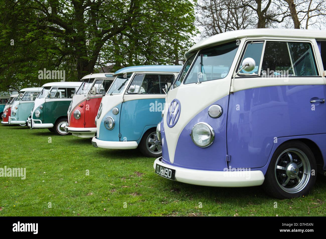 VW Split Screen Volkswagen camper vans Stock Photo - Alamy