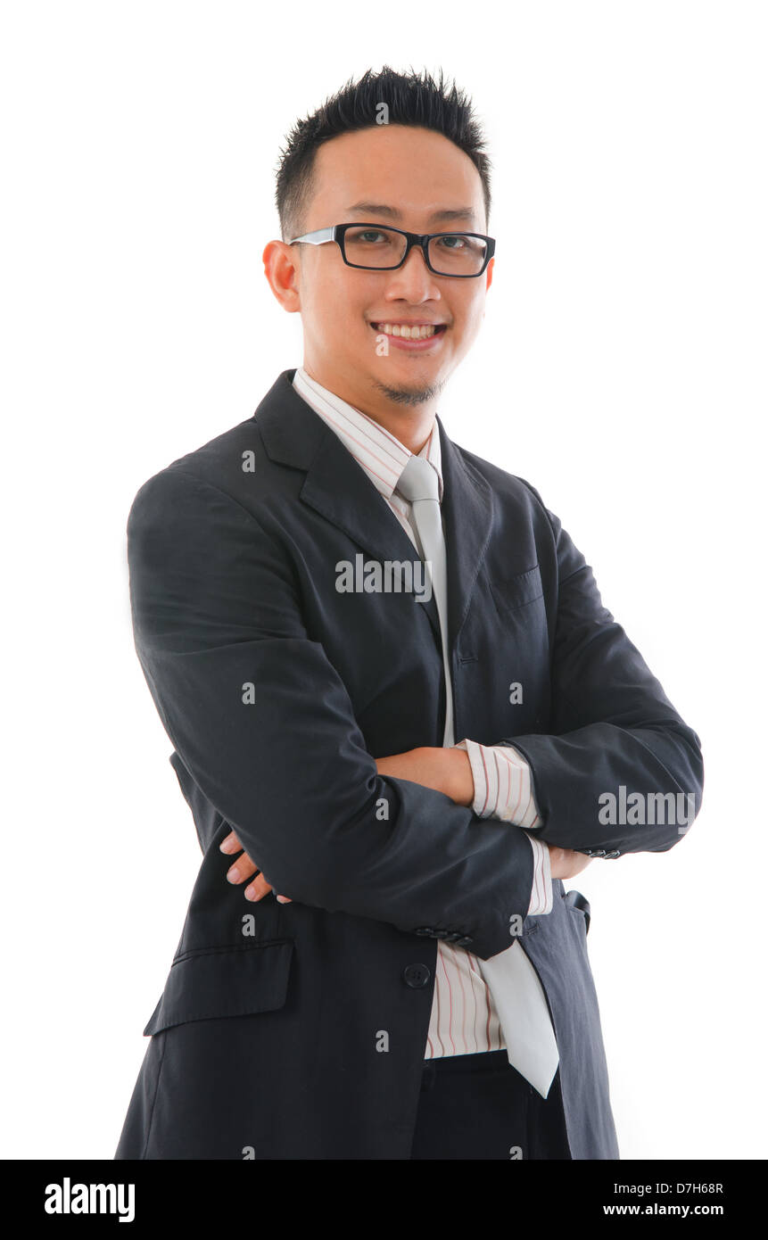 chinese man in full formal wear and smiling Stock Photo - Alamy