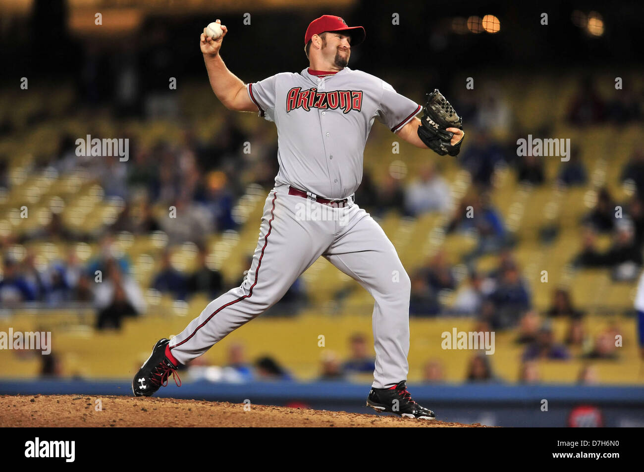 Los Angeles, California, USA. 7th May 2013. Arizona Diamondbacks relief ...