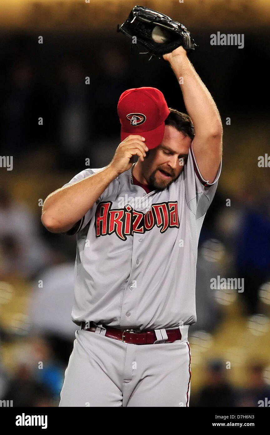 Los Angeles, California, USA. 7th May 2013. Arizona Diamondbacks relief ...