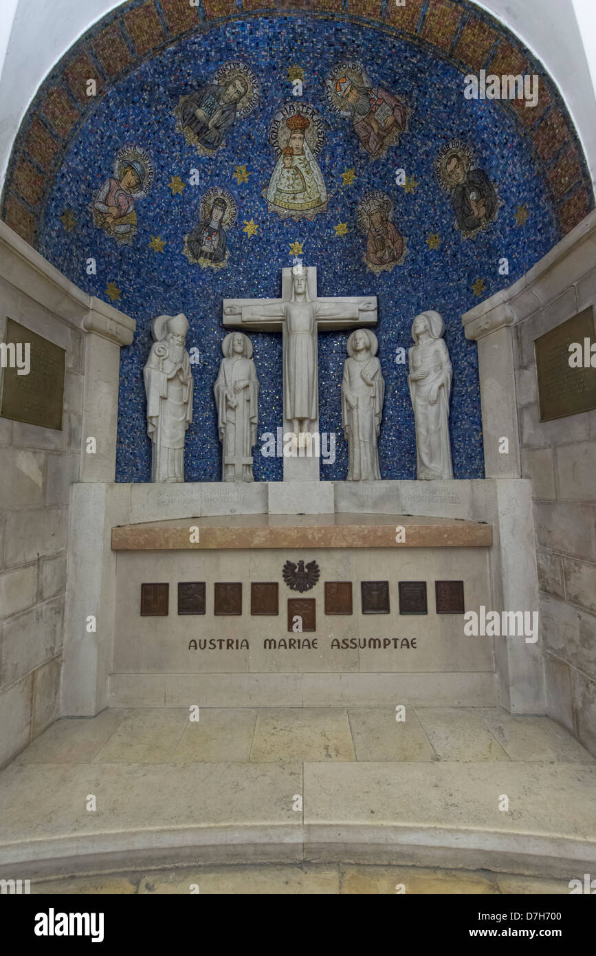 A side Chapel in Dormition Abbey, Jerusalem, decorated in a European ...