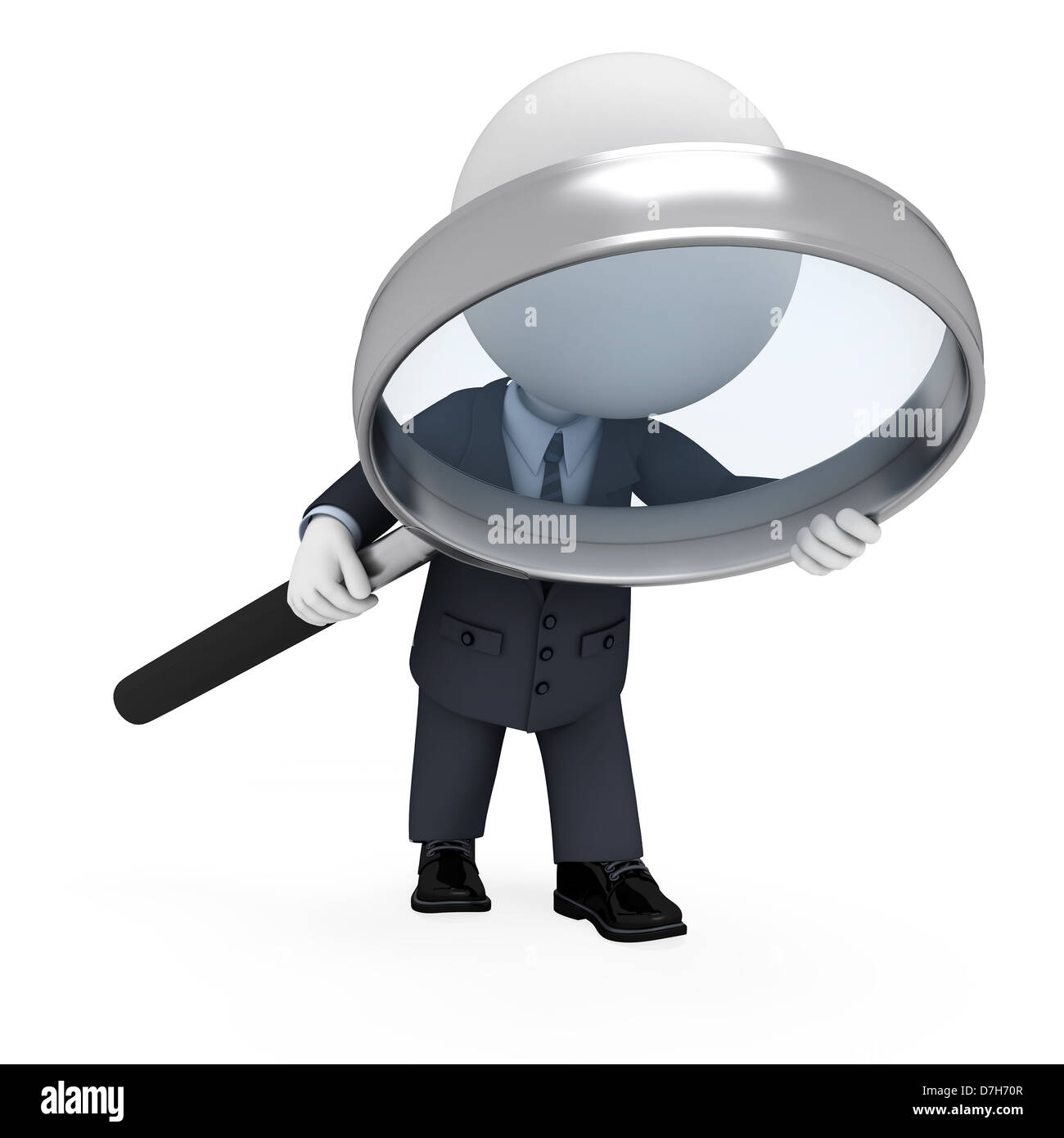 3d white character as business man Stock Photo - Alamy