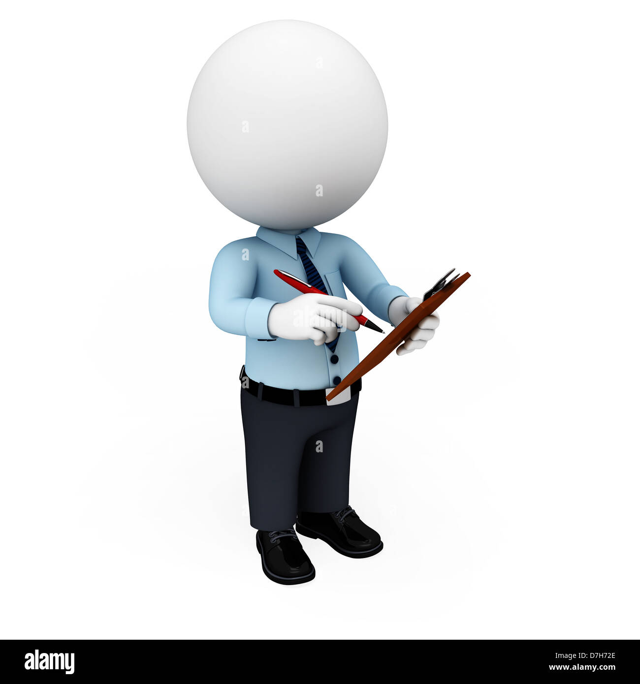 3d white people as service man Stock Photo - Alamy