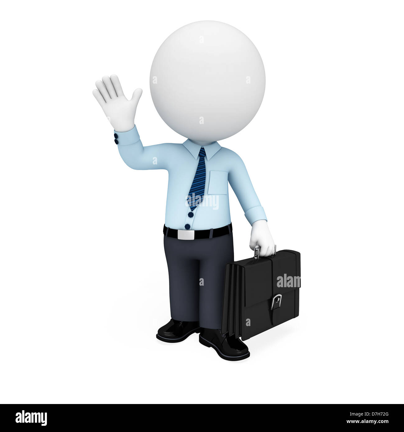 3d white people as service man Stock Photo - Alamy