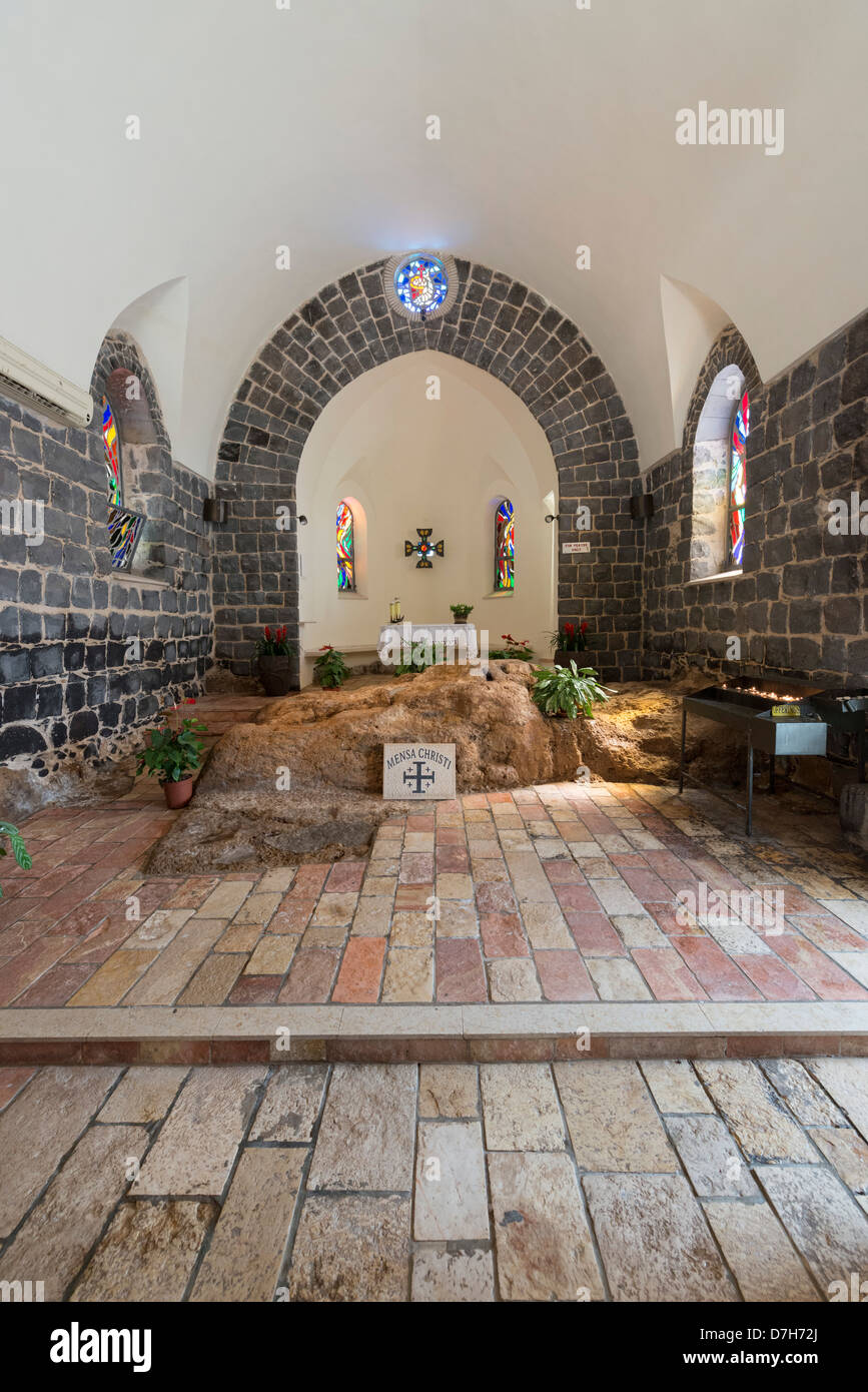A view of the inside of the Church of Mensa Christi, The Primacy of ...