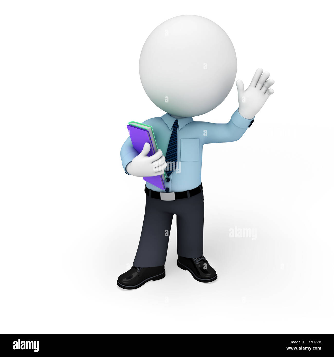3d white people as service man Stock Photo - Alamy