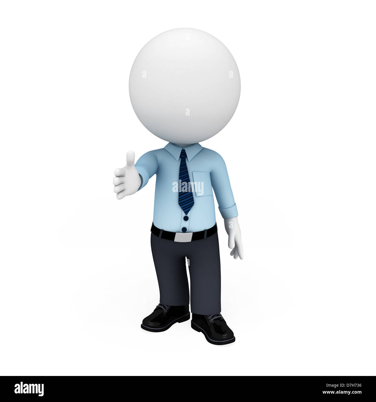 3d white people as service man Stock Photo - Alamy