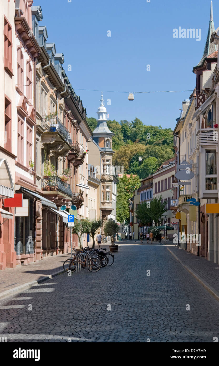 street view of Freiburg im Breisgau, a city in Baden-Wuerttemberg ...
