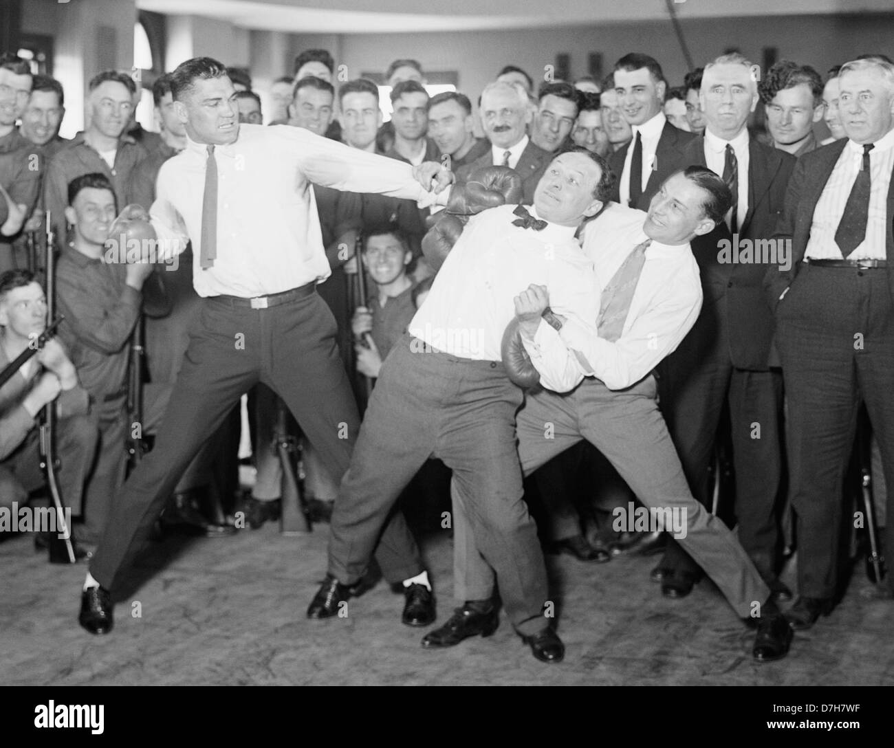 Vintage photo of jack dempsey harry houdini hi-res stock photography ...