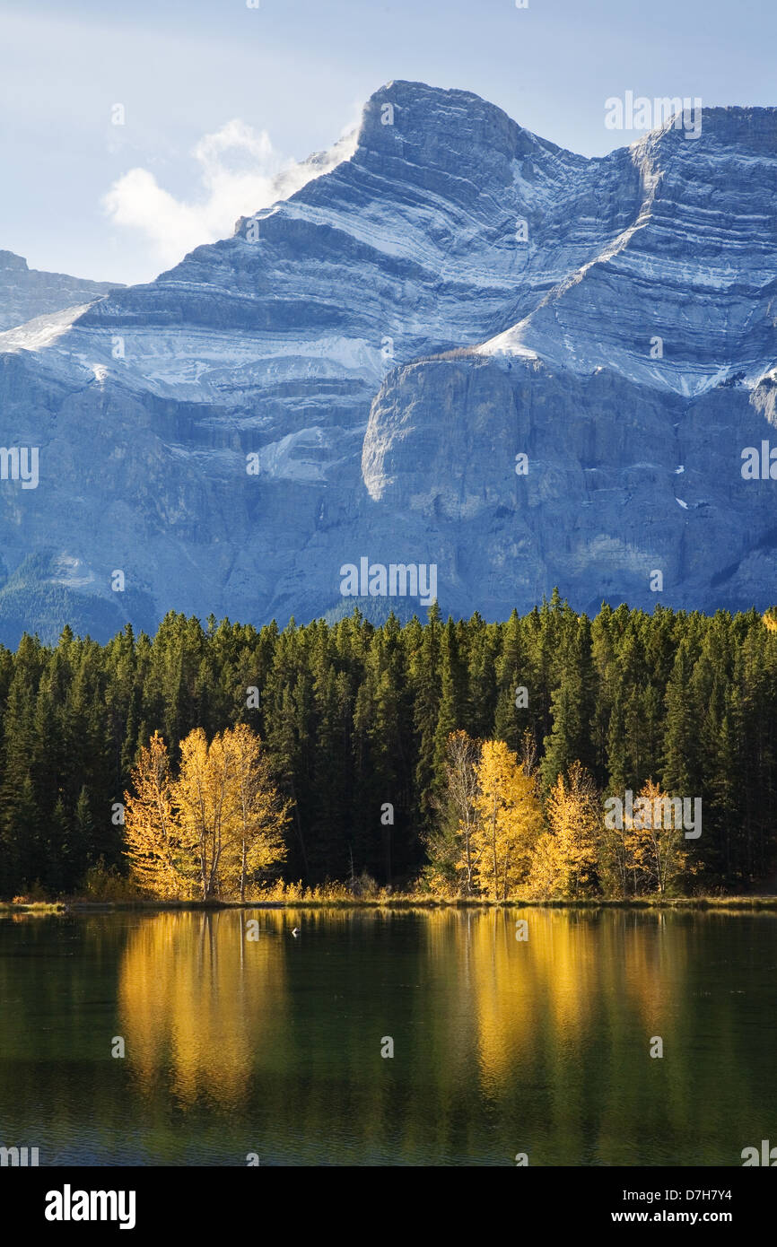 Banff johnson lake trees hi-res stock photography and images - Alamy