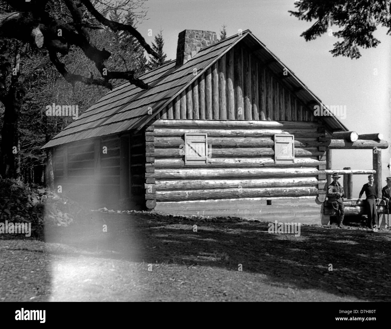 This log cabin in the Arboretum, built by the Civilian Conservation ...