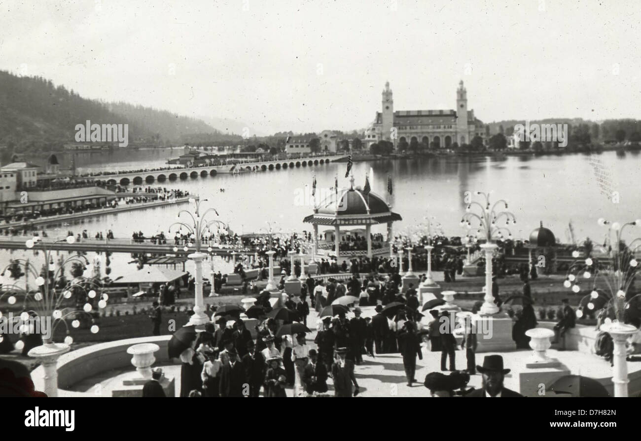 The grand stairway and lakeside front of a building at Ohio State ...