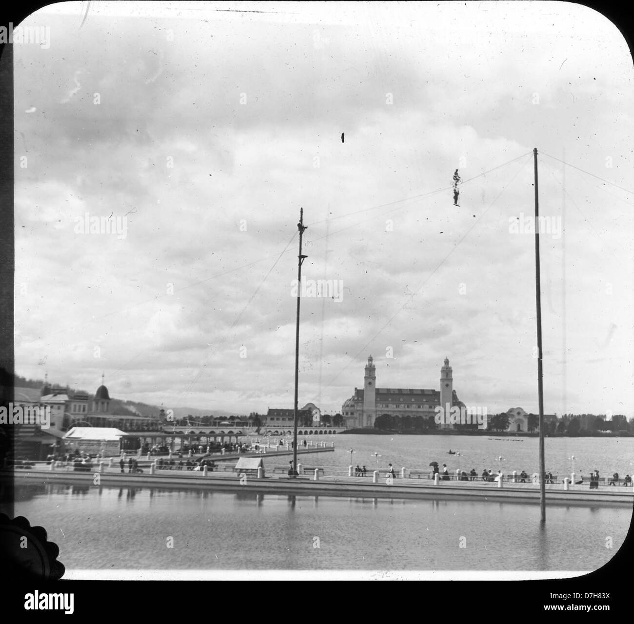 A historical image from the OSU Archives showing a bridge. The ...