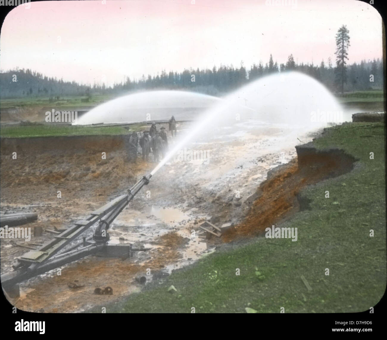 *Placer mining* in *Oregon*, circa 1905-1910, represents a significant ...