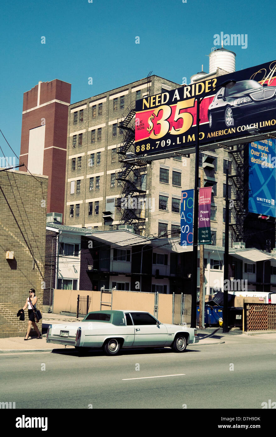 1981 Cadillac Coupe de Ville parked on a street in Chicago USA Stock ...