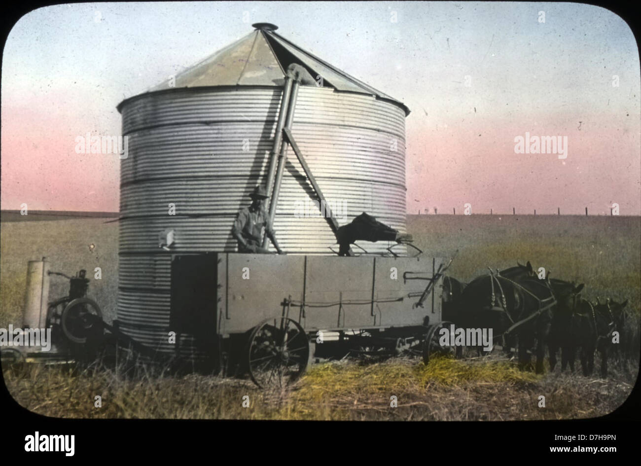 This historical image from OSU Archives shows a wheat storage silo in ...