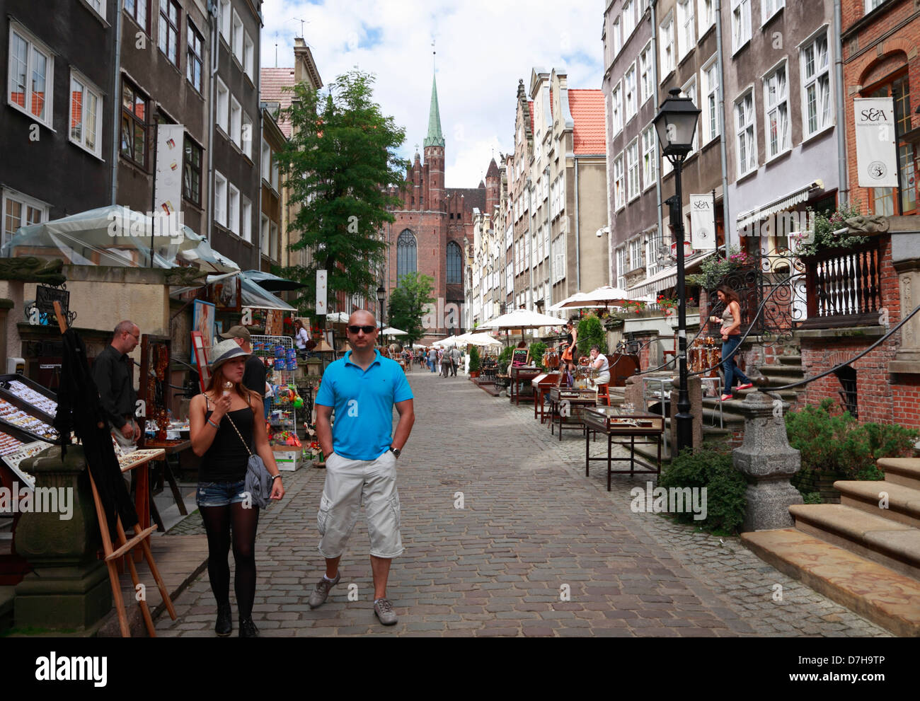 Gdansk, Frauengasse, shopping at Ulica Mariacka, Poland Stock Photo - Alamy