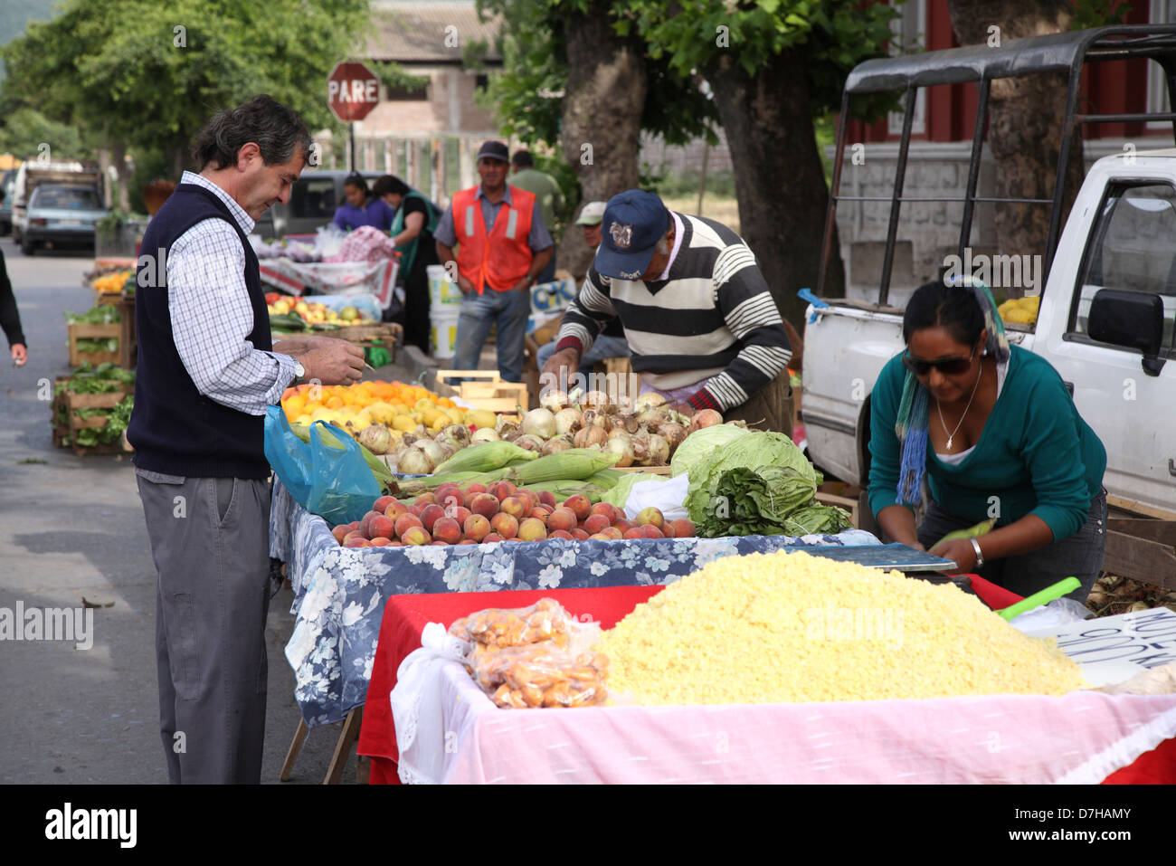 Chimbarongo Colchugua market Stock Photo - Alamy