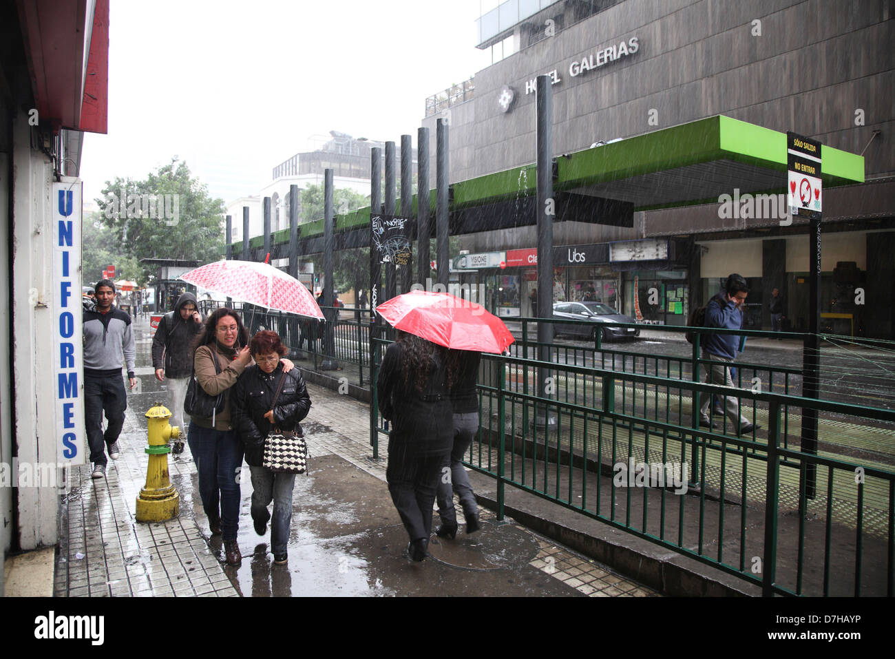 Santiago de Chile rain Stock Photo - Alamy