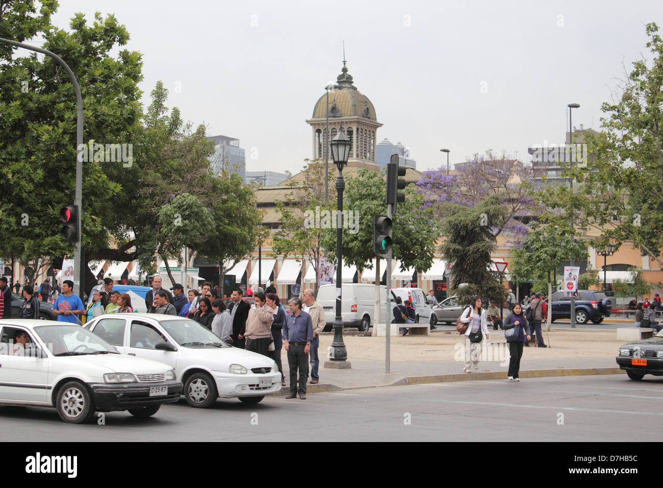 Santiago de Chile Mercado Central Market market hall Stock Photo - Alamy