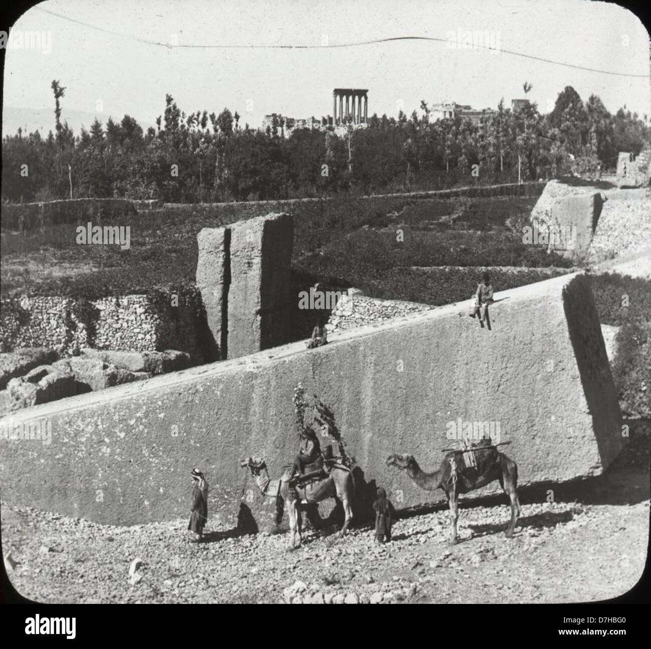 This photograph showcases a colossal hewn block from the ancient ...
