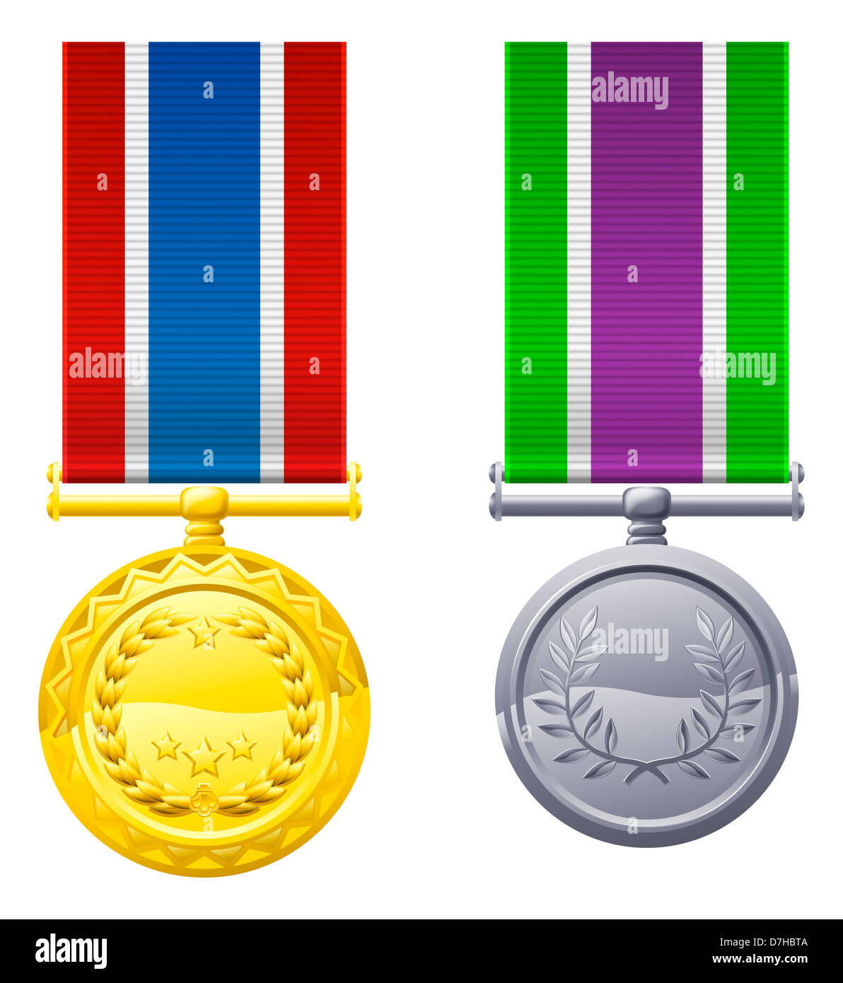 Silver service medal award hi-res stock photography and images - Alamy