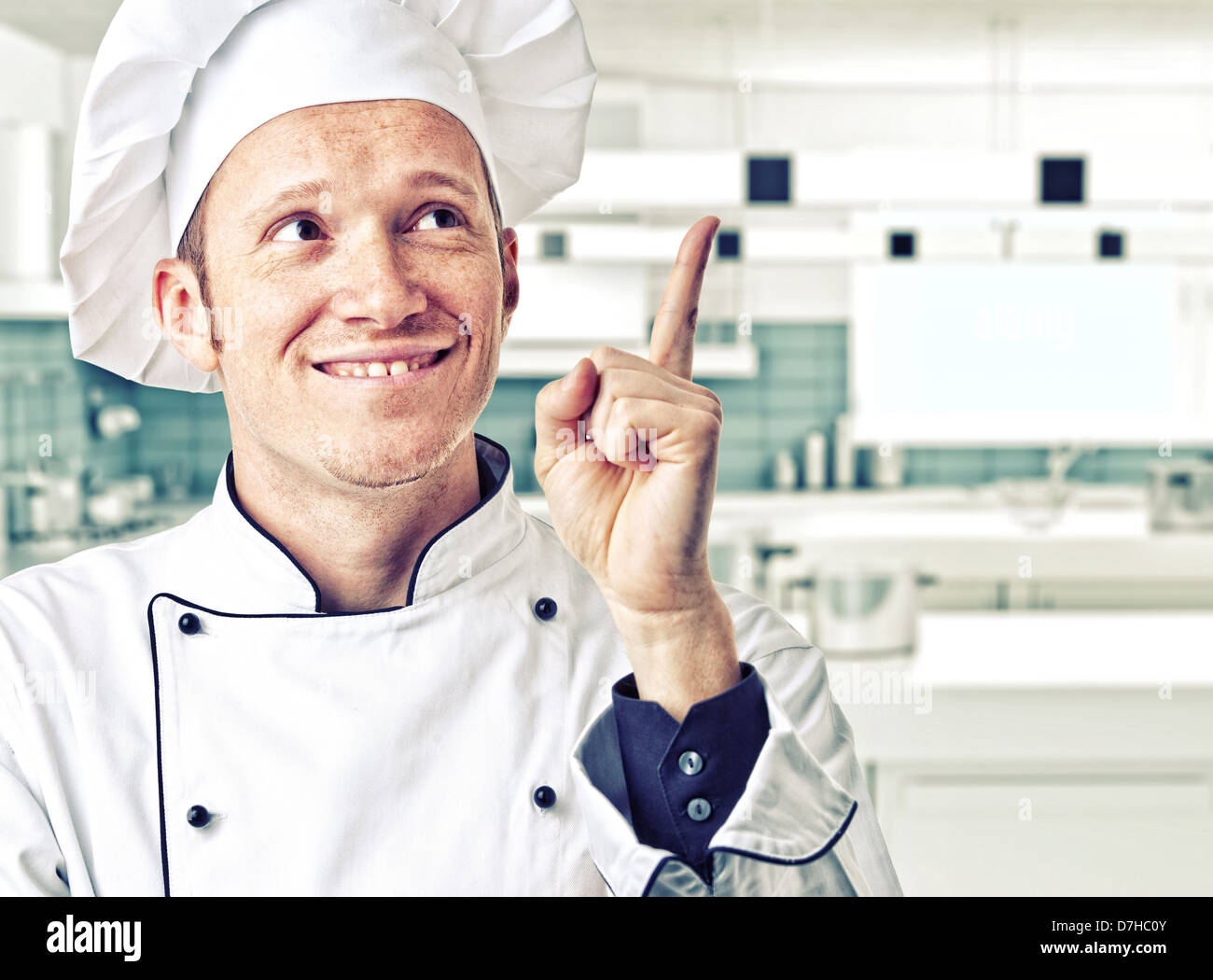 portrait of caucasian man with chef uniform Stock Photo - Alamy