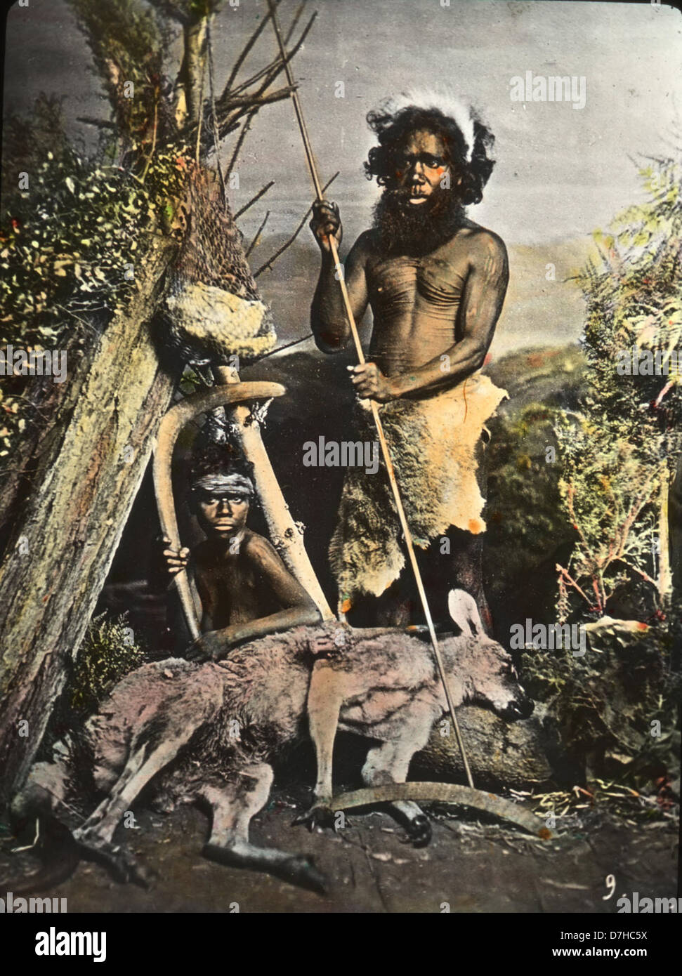 This photograph captures Native Australian life, offering a glimpse ...