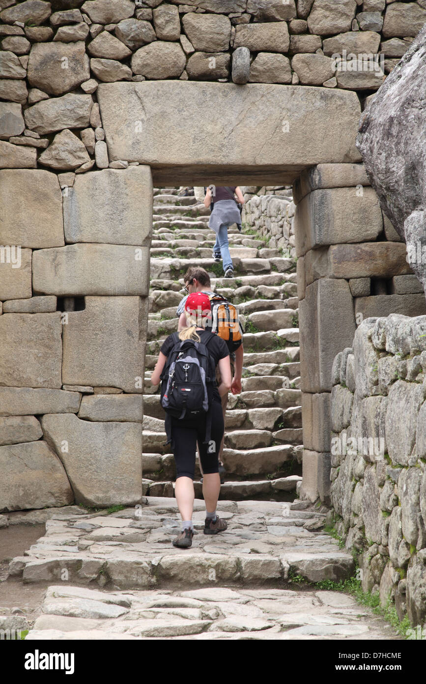 Peru Machupicchu Machu Picchu Huaca Punku Gate Stock Photo - Alamy