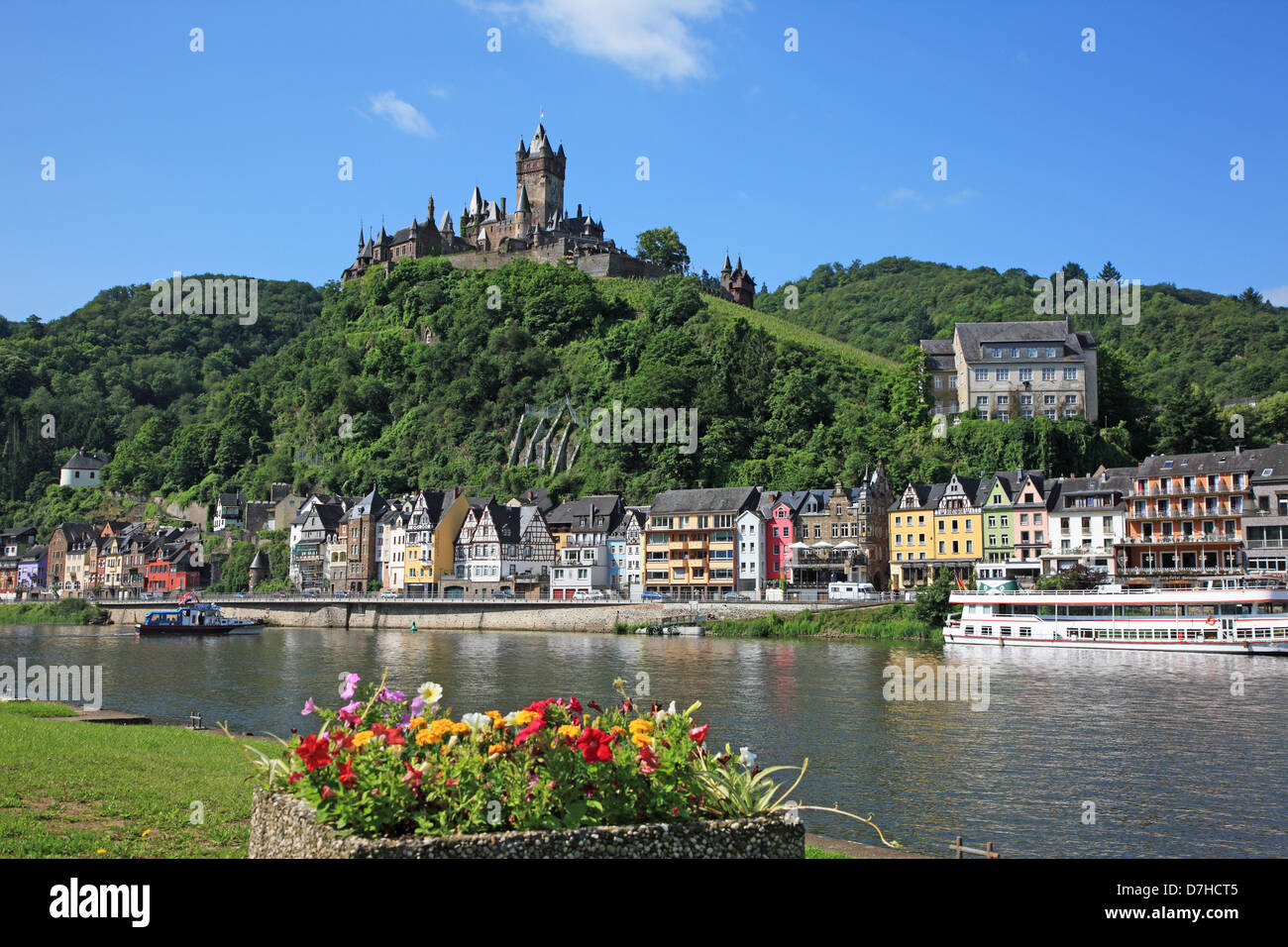 Germany, Rhineland-Palatinate, Moselle Valley, Cochem, Reichsburg ...